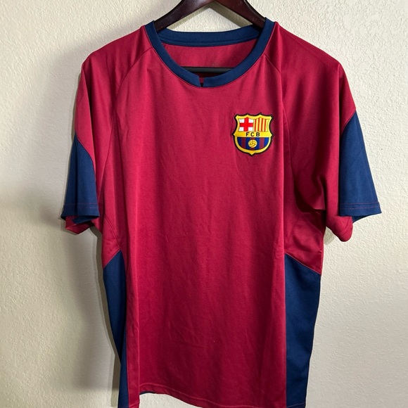 Shirts | Mens Fcb Barcelona Soccer Jersey Size L Red And Blue | Poshmark